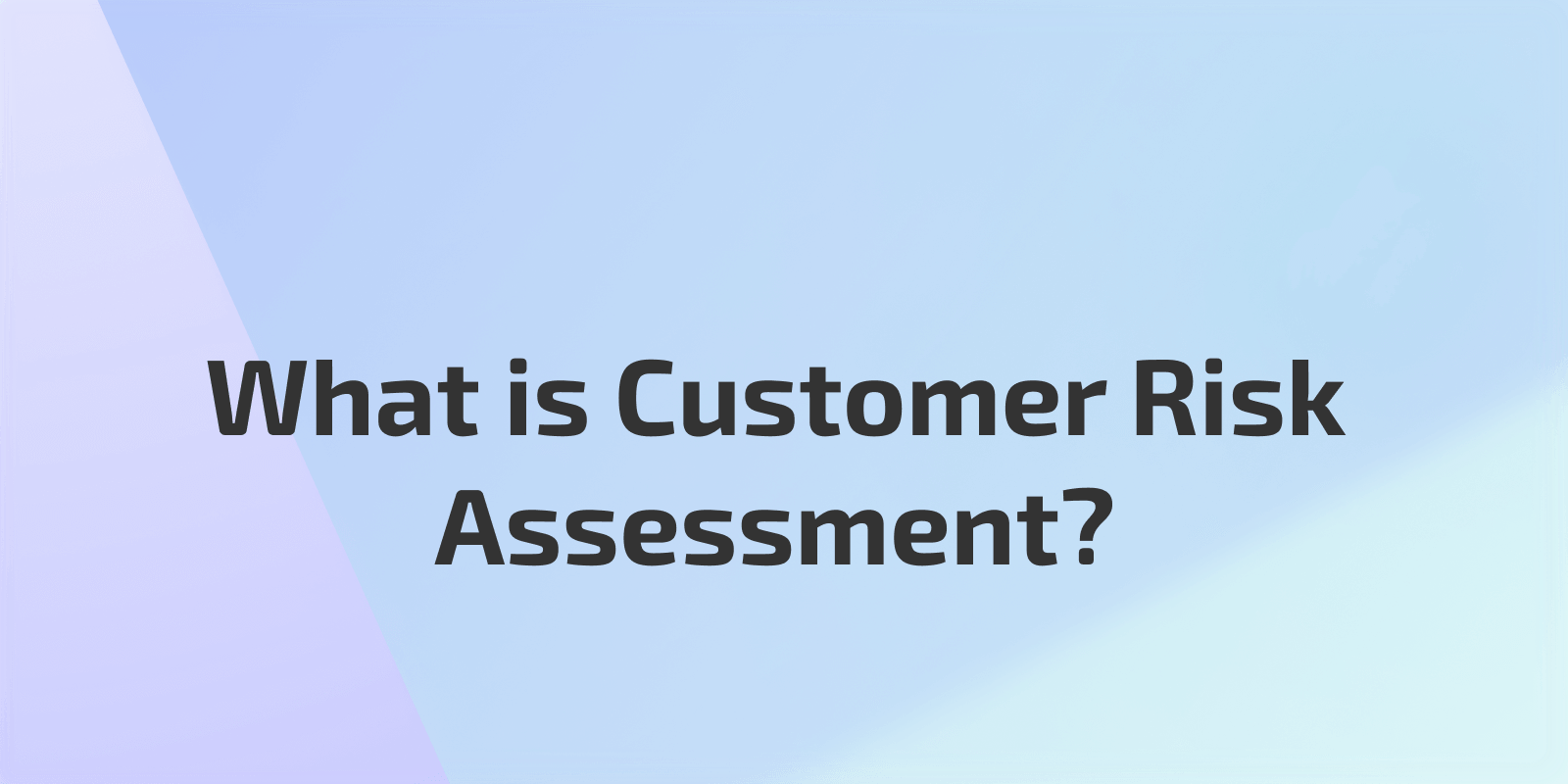 What is Customer Risk Assessment? Steps & Solution in 2025